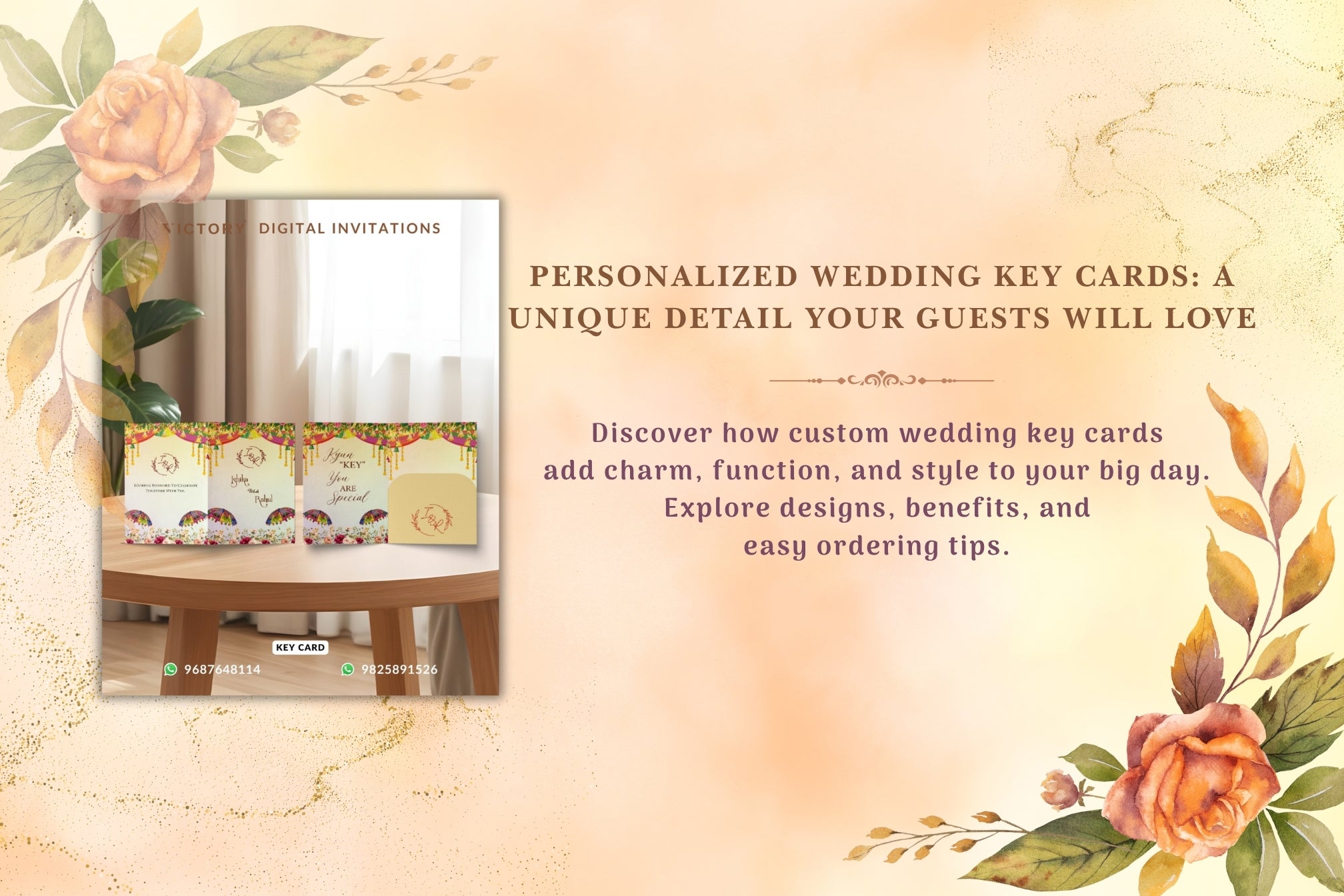 Personalized Wedding Key Cards: A Unique Detail Your Guests Will Love ...
