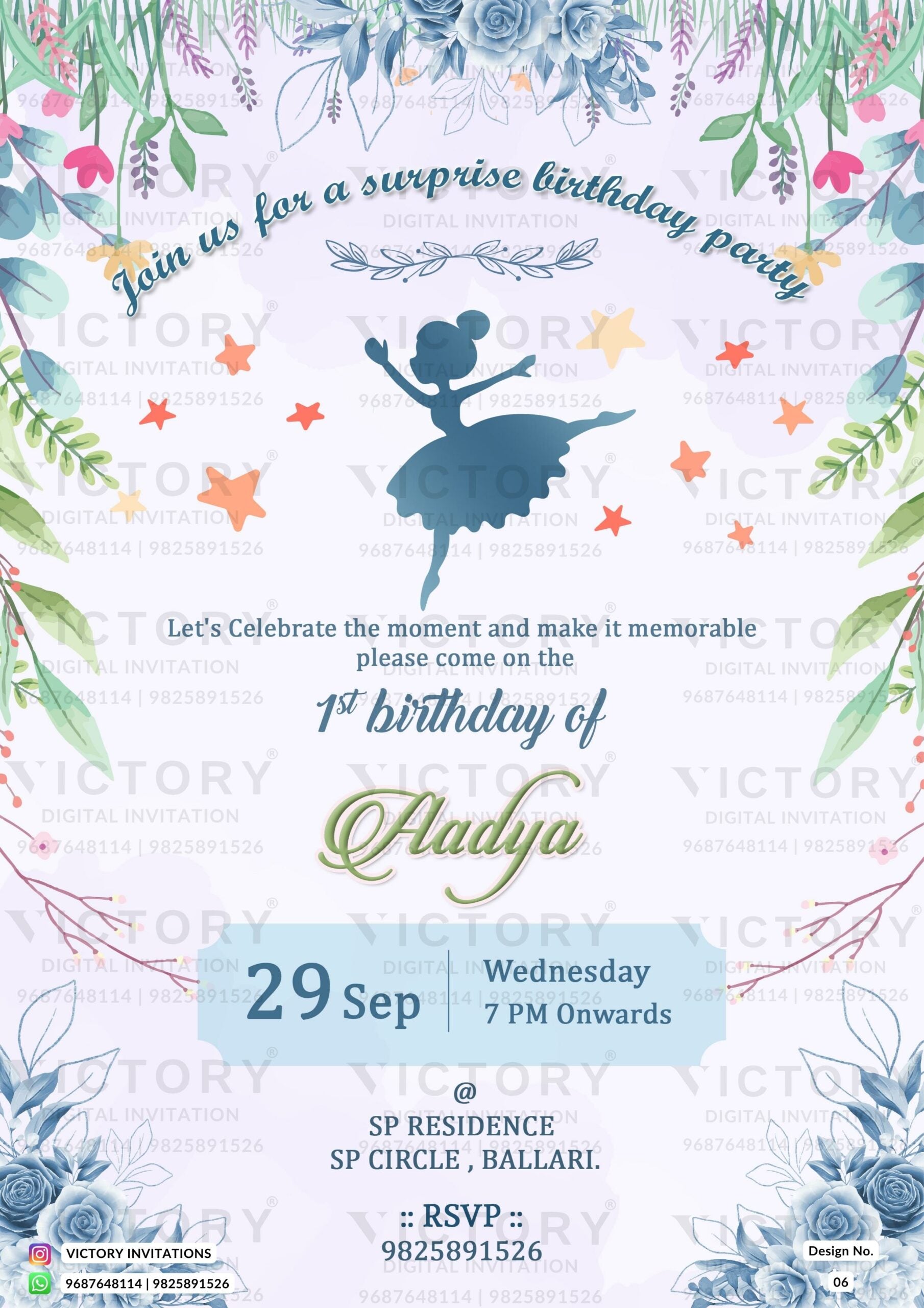 Digital Birthday Party Invitation of South Indian Family In English La ...