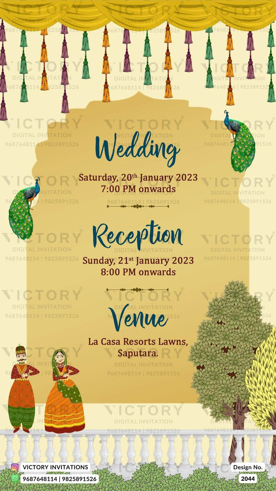 Wedding ceremony invitation card of hindu gujarati jain family in Engl ...